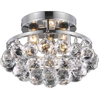 Elegant Lighting V9805F10/RC Corona 3 Light 10" Wide Semi-Flush Bowl - Bed Bath & Beyond - 38058420